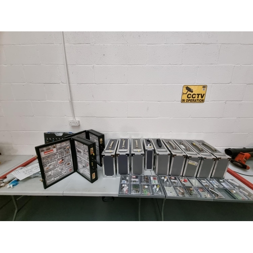 A collection of educational drug awareness display cases, etc