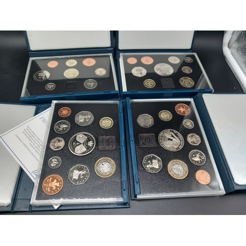 Boxed proof British Coin sets (various dates)