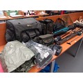 A selection of fishing items including Greys rods, Ron Thompson rods ...