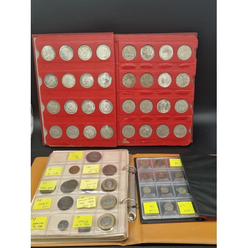 Three mis minted/ mis stamped two pound coins, pennies and half pennies ...