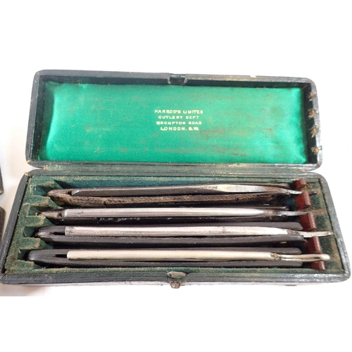 A collection of cut throat razors and safety razors, boxed, including ...