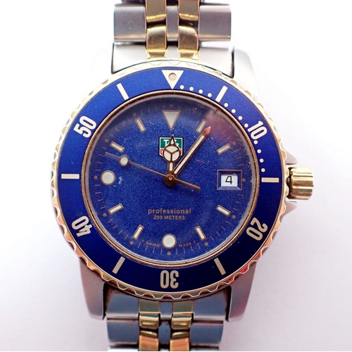 A Tag Heuer Professional 200 metres bimetal gentleman's 36mm quartz ...