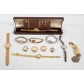 A group of watches including Smiths De Luxe, Jean Renet etc.