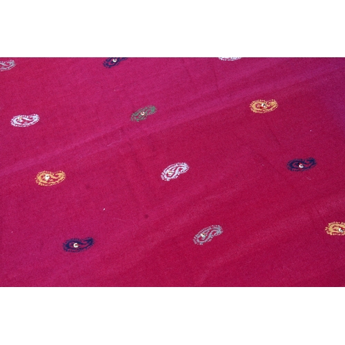 An Indian embroidered and beaded wool shawl. Hand woven by the men of ...