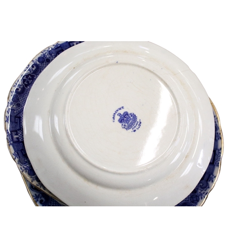A collection of S Hancock & Sons Coronaware 'Willow' pattern ceramics ...