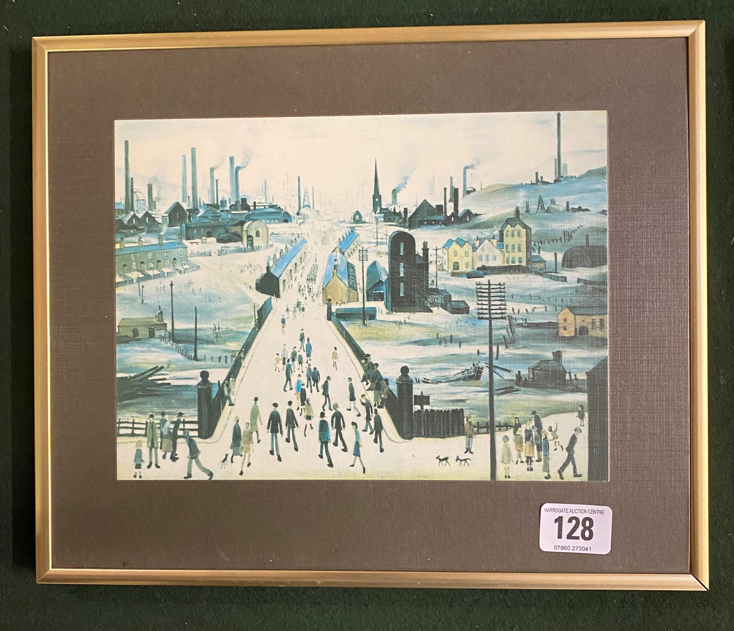 Lowry print “The canal bridge”
