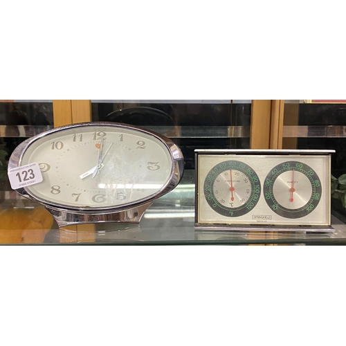 VINTAGE DESKTOP WEATHER STATION SPRINGFIELD INSTRUMENT BAROMETER AND ...