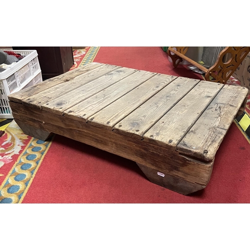 PITCH PINE VICTORIAN MILL SLEDGE
