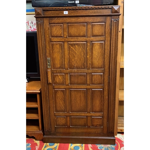 OAK FIELD PANEL DOOR FRONTED CUPBOARD WITH SINGLE DRAWER AND SHELVED ...