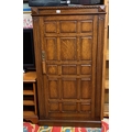 OAK FIELD PANEL DOOR FRONTED CUPBOARD WITH SINGLE DRAWER AND SHELVED ...