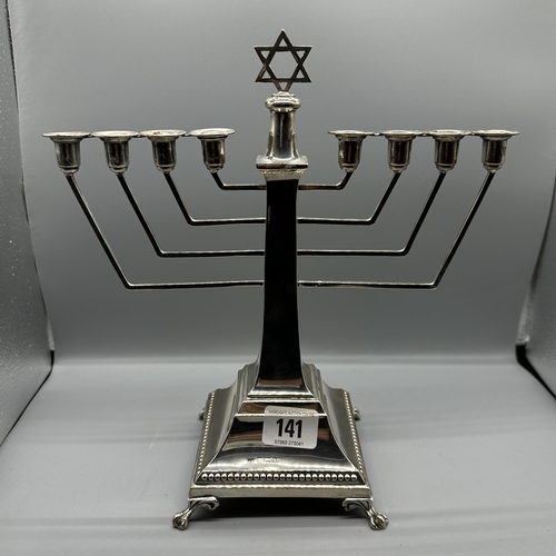 MID 20Th CENTURY STERLING SILVER MENORAH 340G