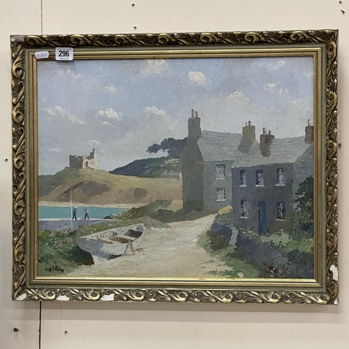 OIL ON CANVAS 'COTTAGES AT OLD GRIMSBY,' TRESCO ISLE OF SCILLY, BY HUGH ...