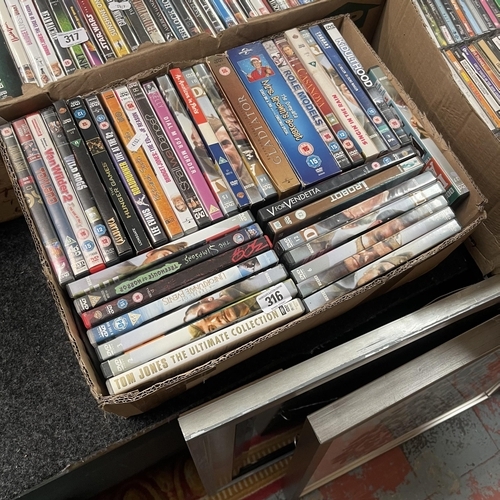 LARGE BOX OF DVDS