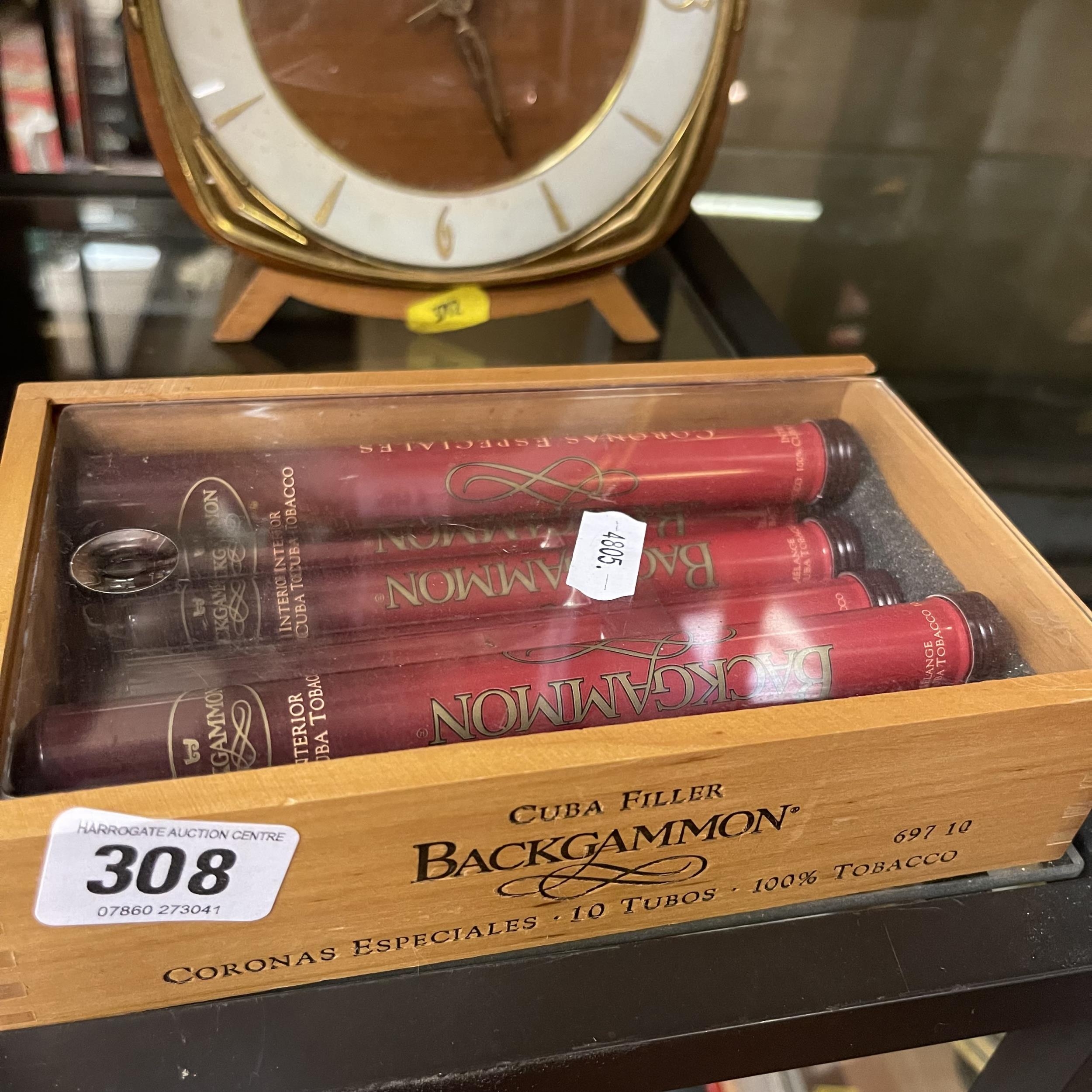 BOX OF 7 CUBA FILLER BACKGAMMON CIGARS