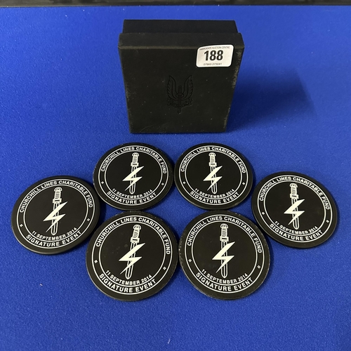 CHURCHILL LINES CHARITABLE FUNDS SIGNATURE EVENT SAS SLATE COASTERS