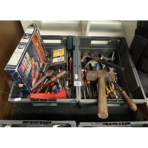 PASTING TABLE AND 2 BOXES OF DIY SUNDRIES