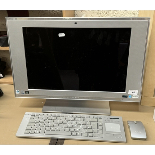SONY VAIO VSC-LN2M MONITOR WITH WIRELESS SONY VAIO KEYBOARD AND MOUSE
