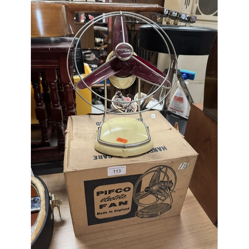 VINTAGE PIFCO ELECTRIC FAN WITH ORIGINAL BOX