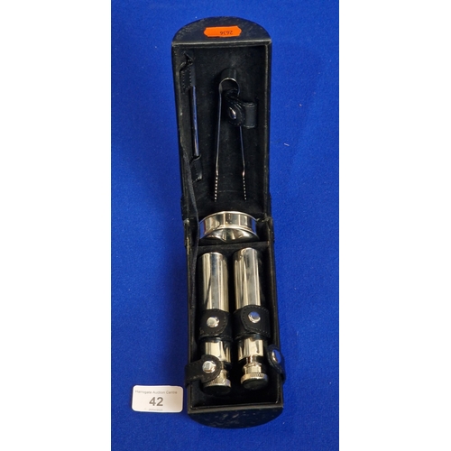TRAVELLING MULTI FLASK HOLDER WITH COLLAPSIBLE CUP, TONGS AND STIRRER ...