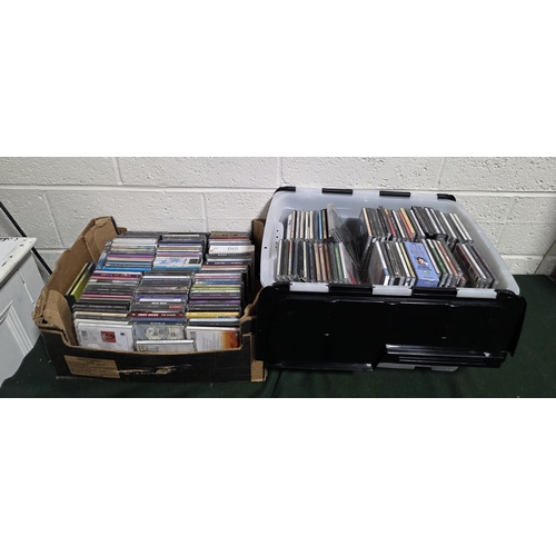 TWO BOXES OF CDs