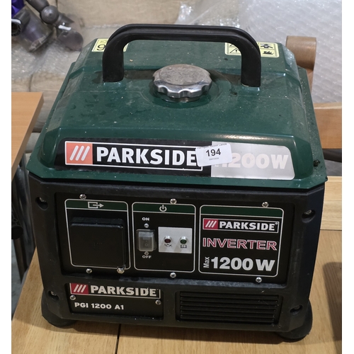 A PARKSIDE PETROL GENERATOR