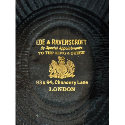 EDE & RAVENSCROFT ROBE MAKERS, UNIVERSITY GOWN AND MORTAR BOARD