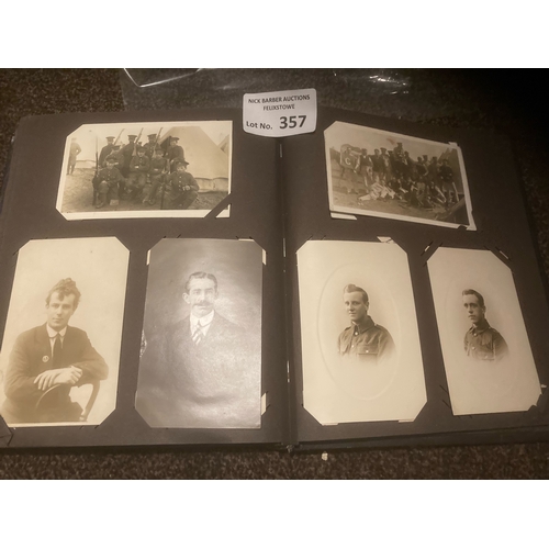 Postcards : Superb album of cards many RPs inc several military, plus ...