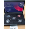 Coins: ICC Cricket World Cup 2019 Silver Proof set of 5 coins within ...