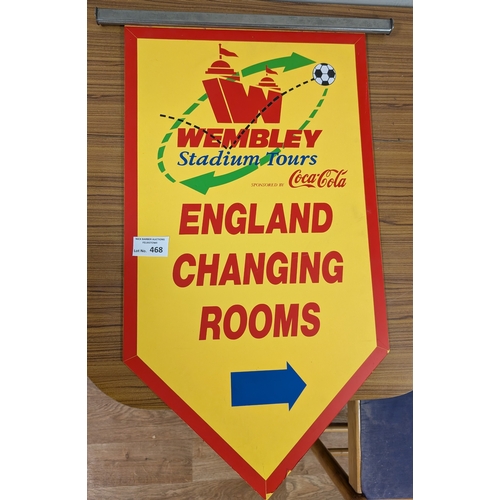 Sports Memorabilia; Football: Wembley Stadium original hanging sign ...