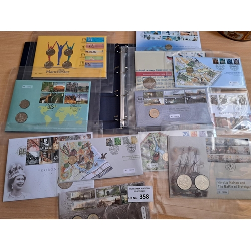 Coins: GB Royal Mail/Mint Numismatic coin covers within album 2002-6 ...