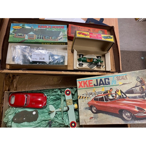 Diecast : Various incl Merit racing car built in box, vintage other ...