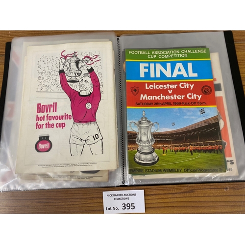 Football : A display folder of programmes incl Cup Finals 1960's-70's ...