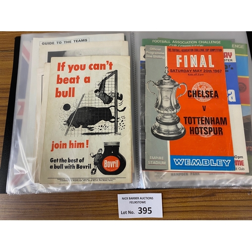 Football : A display folder of programmes incl Cup Finals 1960's-70's ...