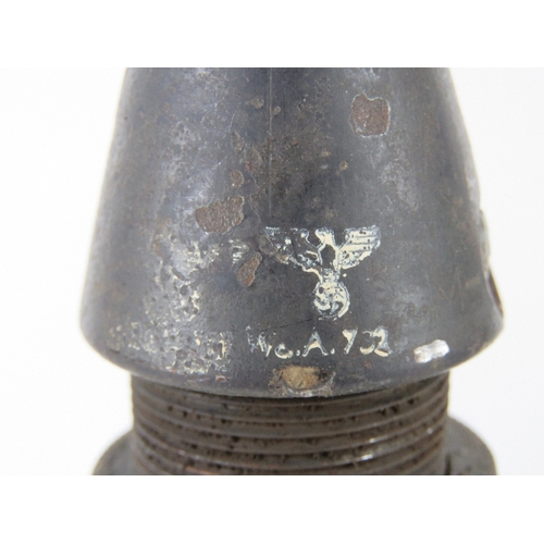 An inert WWII German 76.2mm Pak 36(r) round. Shell having German marks ...
