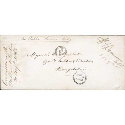VERY RARE OFFICIAL MAIL BETWEEN THE MILITIA VOLUNTEERS; Remarkable Aug ...
