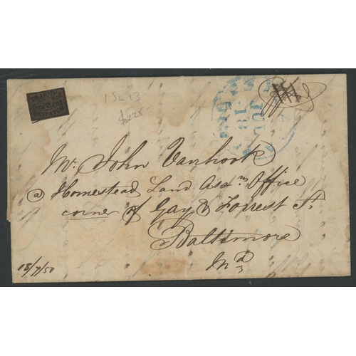BLOOD'S DESPATCH LOCAL LETTER: 17 Jul. 1850 EL from Philadelphia to ...