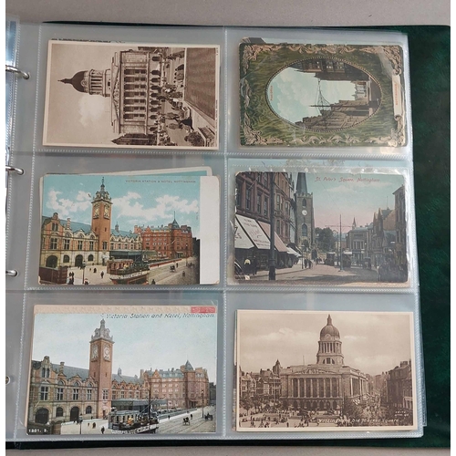 NOTTINGHAM - A COLLECTION IN TWO HALVES: Colour, B&W and a few RP cards ...