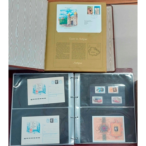 WORLDWIDE ASSORTED COVER MIXTURE: Three flat boxes and two albums ...