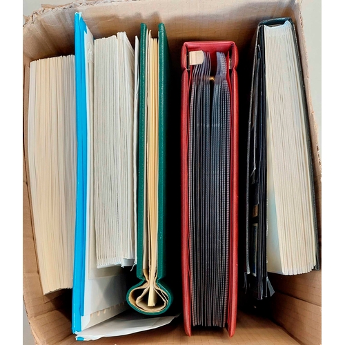 MAINLY USED COLLECTION, EARLY TO MODERN: Carton holding 5 binders/stock ...