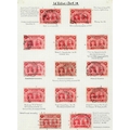 1910 DOUBLE HEADS - USED 1d RED PERF. 13½, 14, 15 - FLAWS, SHADES ...