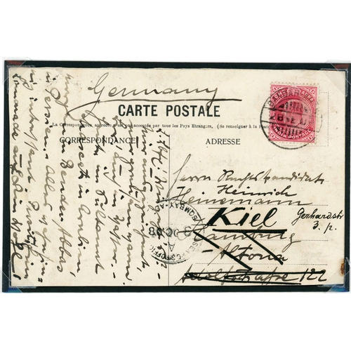 INDIA USED ABROAD ON COVER - WWI CENSORED, F.P.O.s, ETC.: 1908-22 group ...