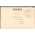 POST WWII MAIL - RARE OHMS CENSOR COVER TO ENGLAND WITH TOMBSTONE ...