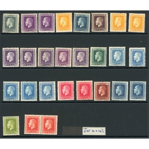 1915-30 KGV MINT SETS OF BOTH PERF. TYPE comprising Perf. 14 x 13½ set ...