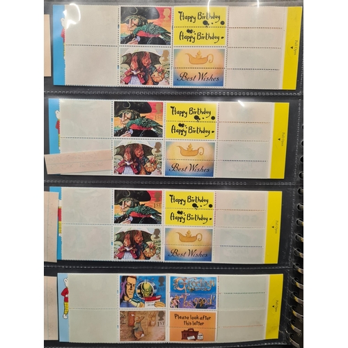 GREETINGS STAMPS BOOKLETS & VARIOUS MACHIN BOOKLETS: Two binders with ...