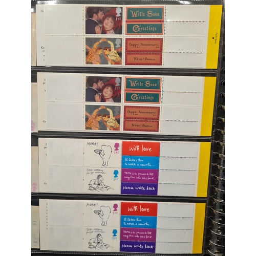 GREETINGS STAMPS BOOKLETS & VARIOUS MACHIN BOOKLETS: Two binders with ...