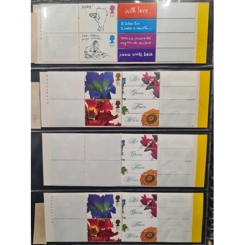 GREETINGS STAMPS BOOKLETS & VARIOUS MACHIN BOOKLETS: Two binders with ...