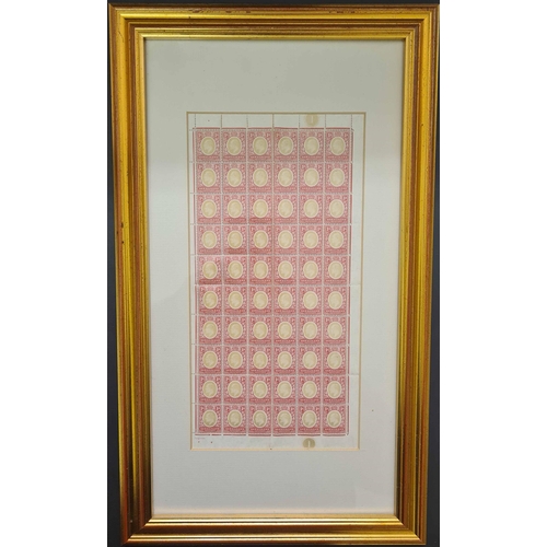 FRAMED SHEETS AND MINIATURE SHEETS; A carton containing framed complete ...