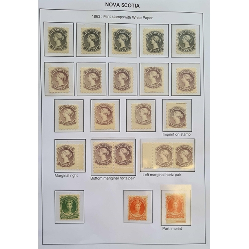CANADIAN PROVINCES: Binder housing 4 collections of Nova Scotia, New ...