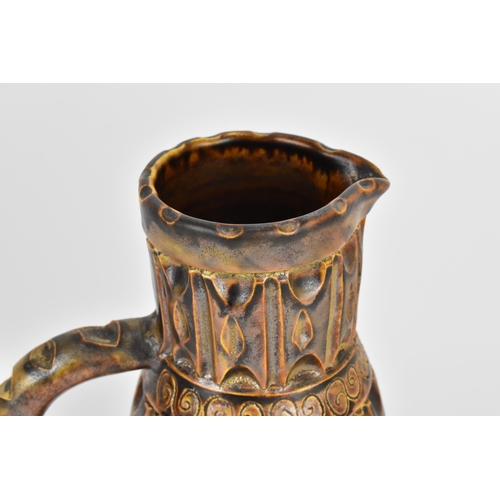 A French Vallauris pottery jug designed by Huguette or Marius Bessone ...