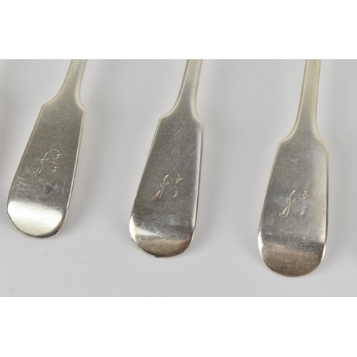 A set of nine Victorian Scottish silver table spoons by James McKay ...